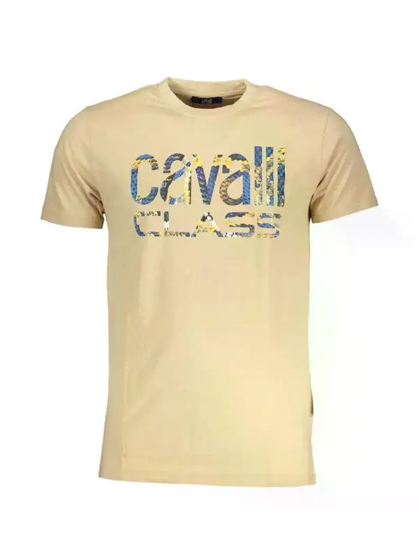 Roberto Cavalli Logo-print Crew-neck T-shirt - Neutrals
