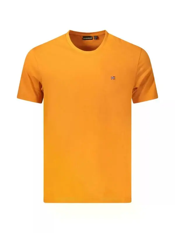 NAPAPIJRI Logo-embroidered Cotton T-shirt - Orange