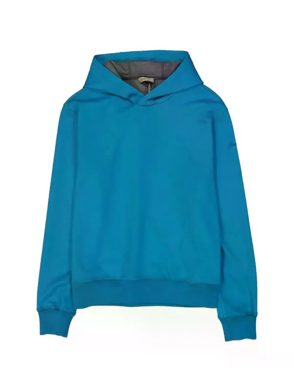 Herno Logo Detail Hoodie - Blue