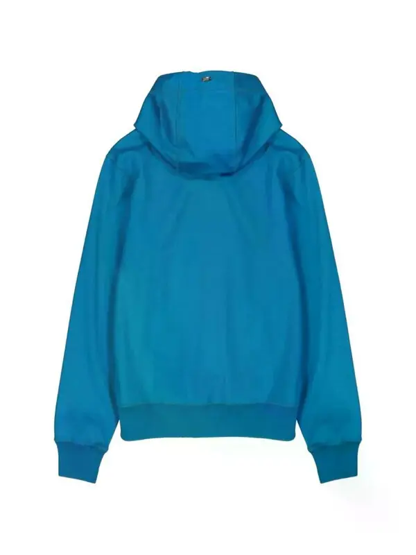 Herno Logo Detail Hoodie - Blue