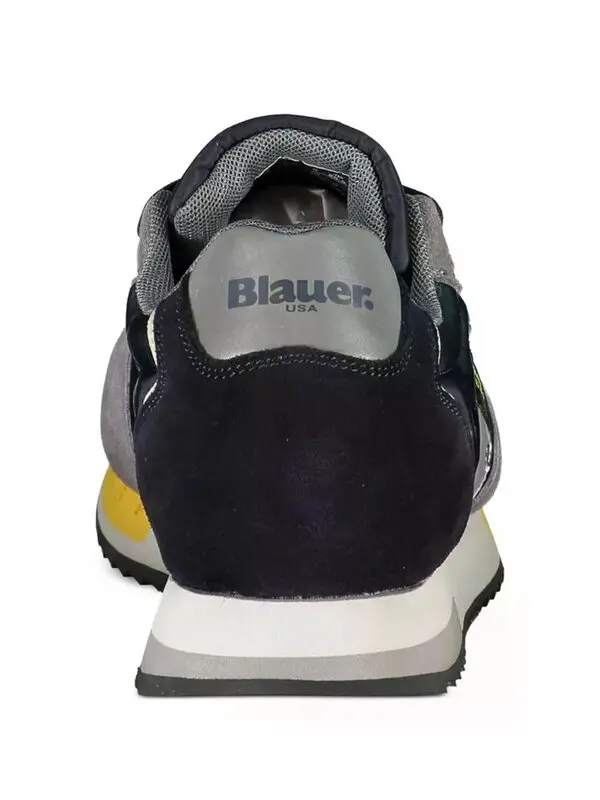 BLAUER. Queens 01 Suede-paneled Sneakers - Blue