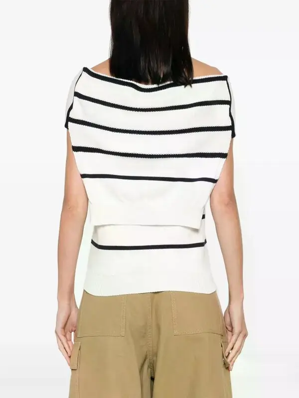 Dsquared2 Striped Decorative Sleeve Top