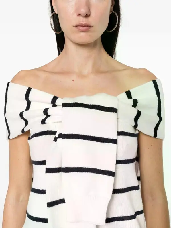 Dsquared2 Striped Decorative Sleeve Top