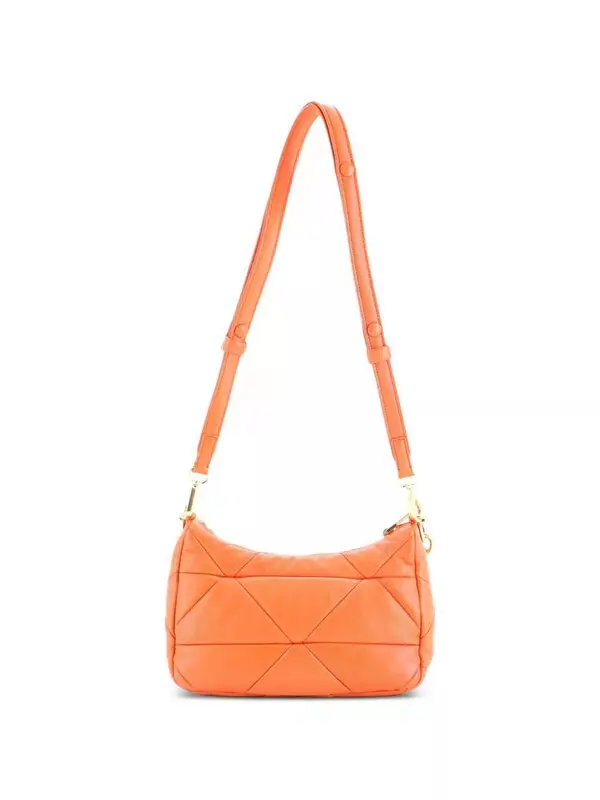 Prada Convertible Quilted Nappa Leather Shoulder Bag - Orange