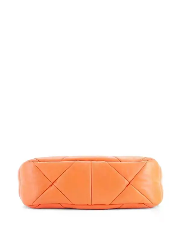 Prada Convertible Quilted Nappa Leather Shoulder Bag - Orange