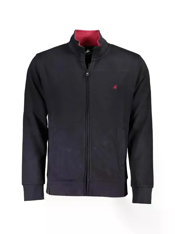 U.S. Grand Logo-embroidered Zip-up Sweater