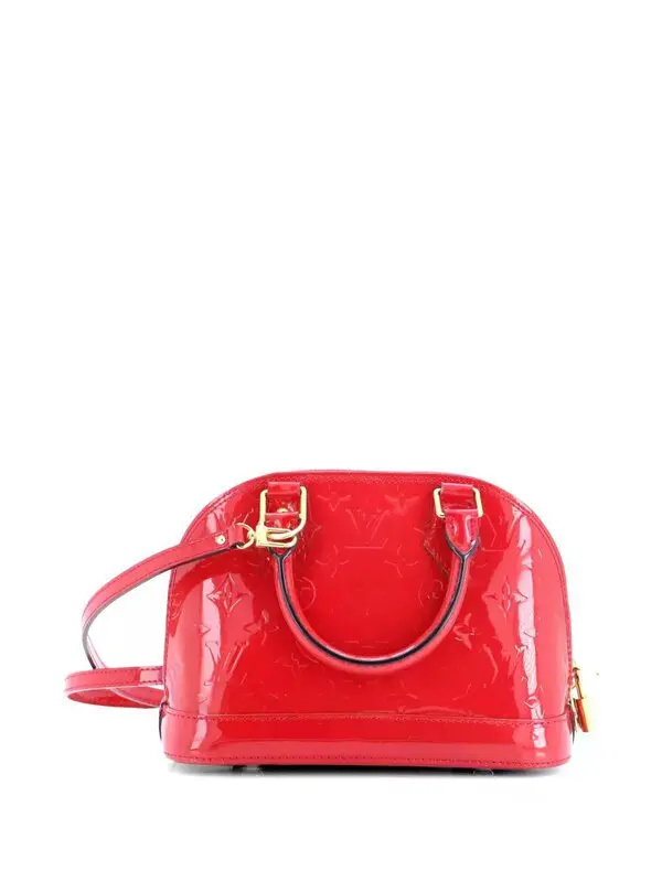LOUIS VUITTON Alma Handbag Monogram Vernis Bb - Red
