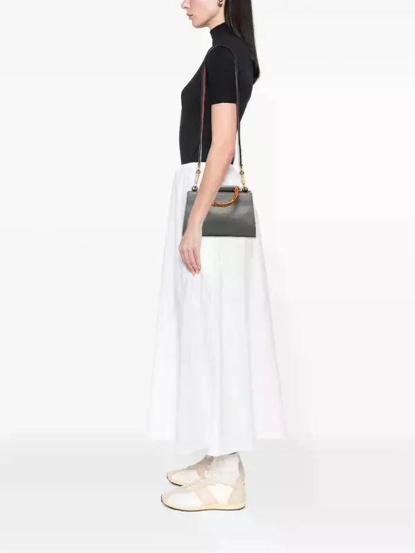 Gucci 2000-2015 Mini Leather Bamboo Web Nymphaea Satchel