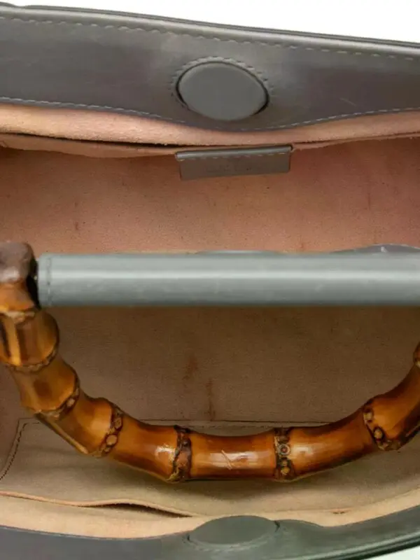 Gucci 2000-2015 Mini Leather Bamboo Web Nymphaea Satchel