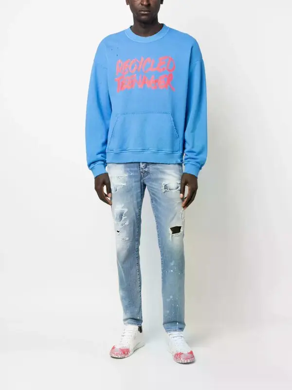 Dsquared2 Cotton Slogan Print Sweatshirt
