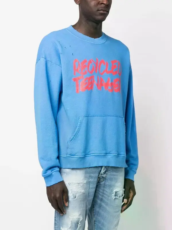 Dsquared2 Cotton Slogan Print Sweatshirt