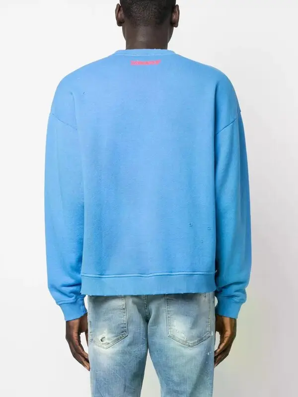Dsquared2 Cotton Slogan Print Sweatshirt