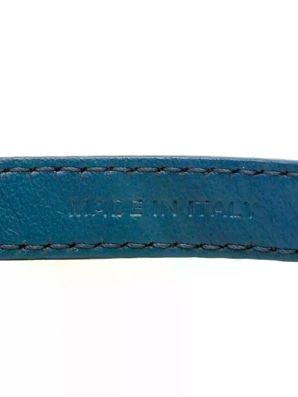FERRAGAMO Leather Gancini Lock Double Wrap Bracelet