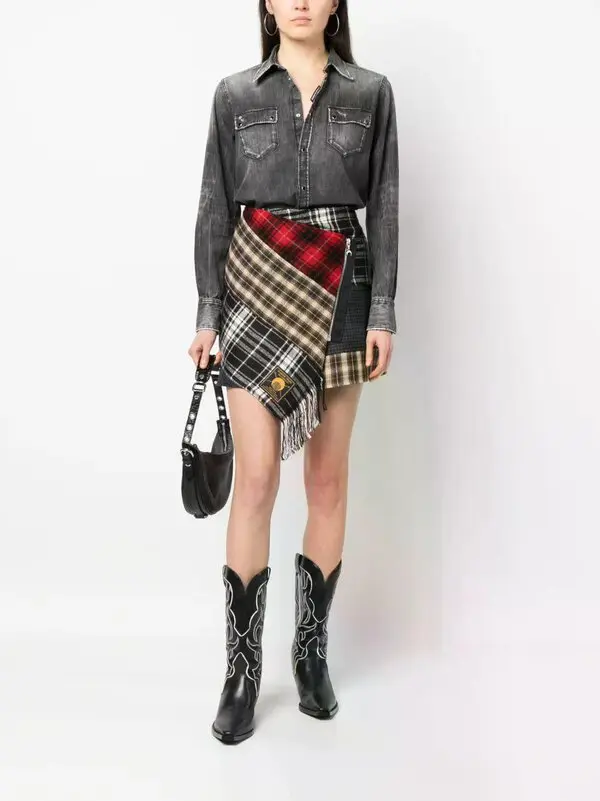 Dsquared2 Faded-effect Press-stud Shirt