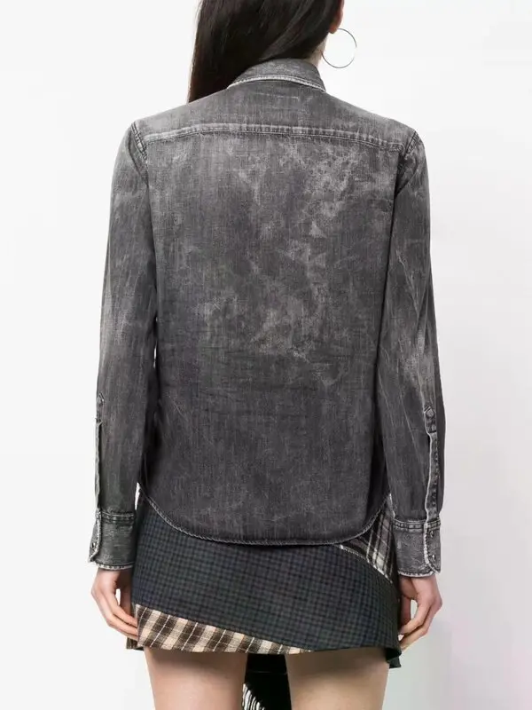 Dsquared2 Faded-effect Press-stud Shirt