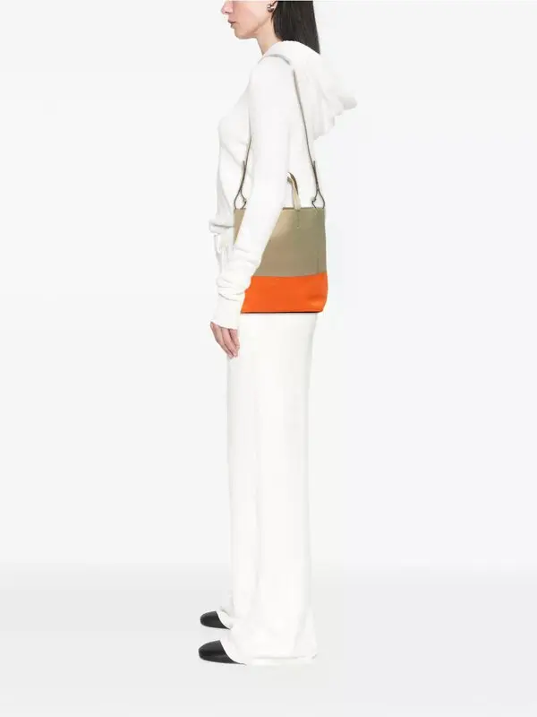 Celine 2010-2026 Small Bicolor Leather Vertical Cabas Satchel - Orange