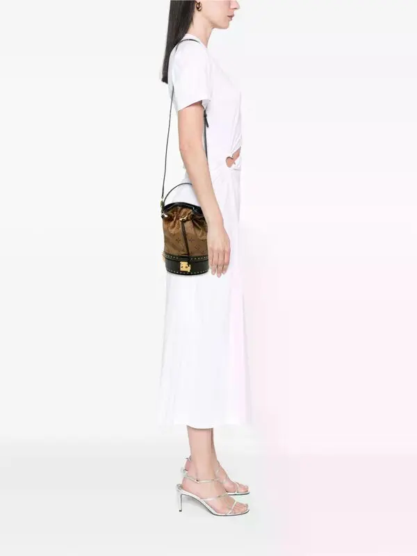 LOUIS VUITTON 2017 Monogram Reverse Petit Noe Trunk Bucket Bag - Brown
