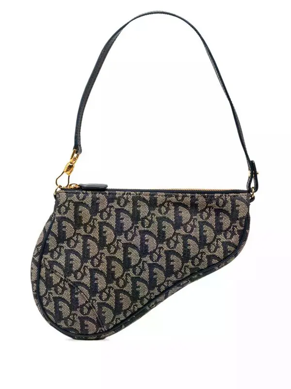 Dior 2001 Diorissimo Canvas Saddle Pochette - Blue