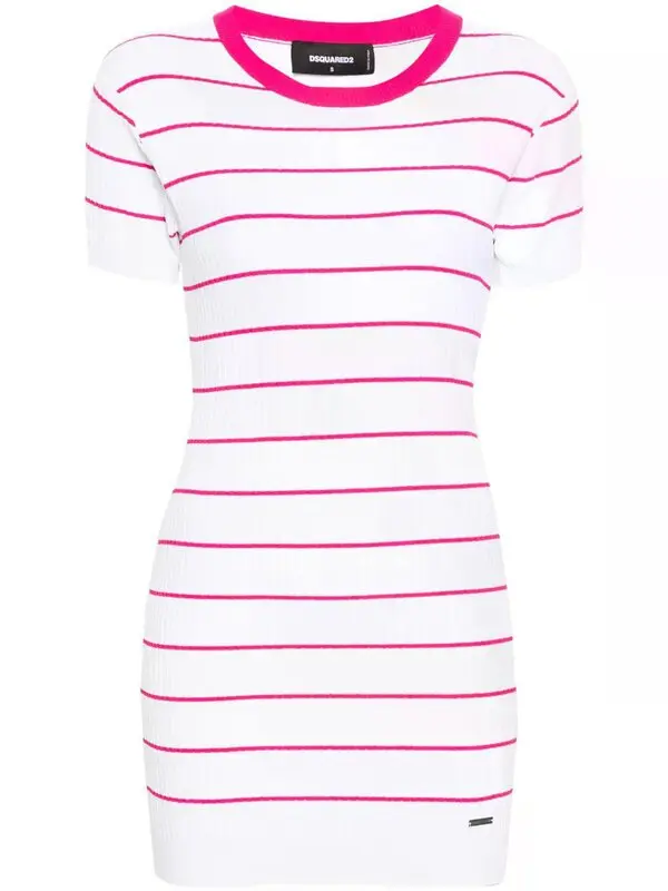 Dsquared2 Striped Knitted Dress