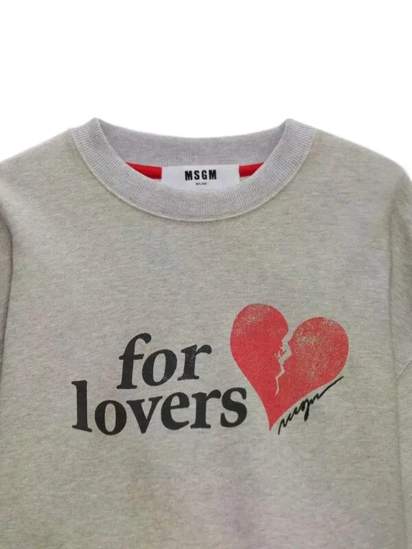 MSGM Graphic Cropped Sweatshirt