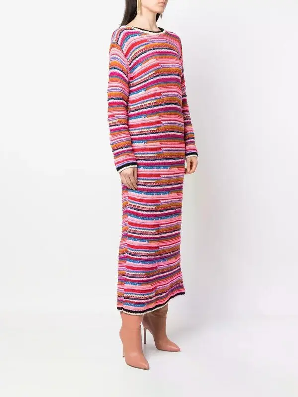 Dsquared2 Colour-block Knitted Midi Dress