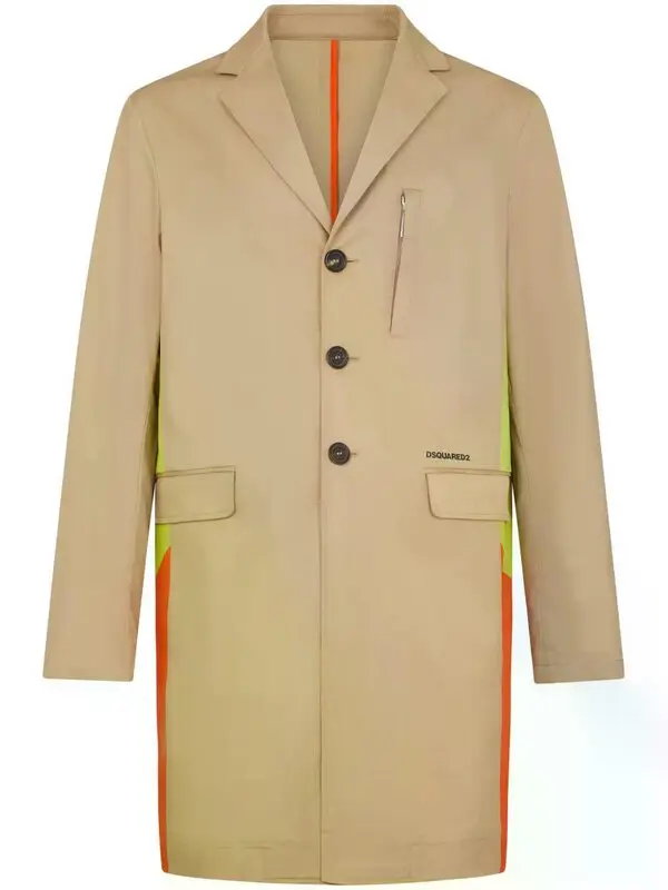 Dsquared2 Contrasting Panels Single-breasted Coat