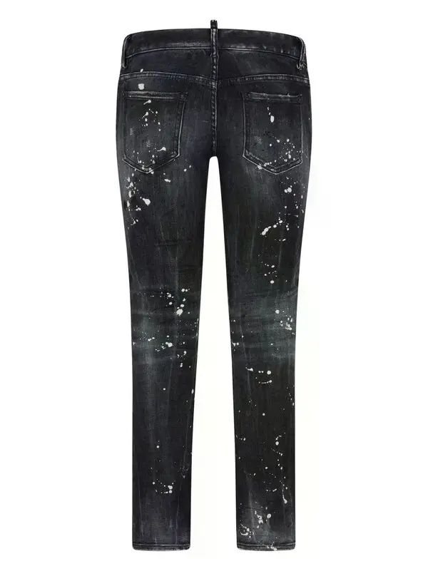 Dsquared2 Distressed Slim-leg Jeans - Black