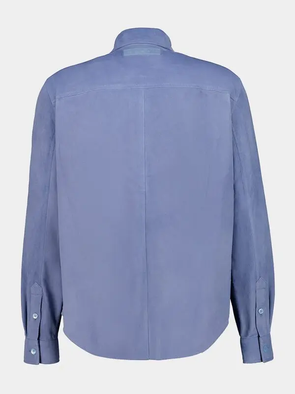 Marni Dusk Suede Cut-out Shirt - Blue