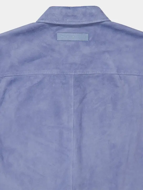 Marni Dusk Suede Cut-out Shirt - Blue