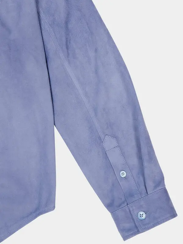 Marni Dusk Suede Cut-out Shirt - Blue