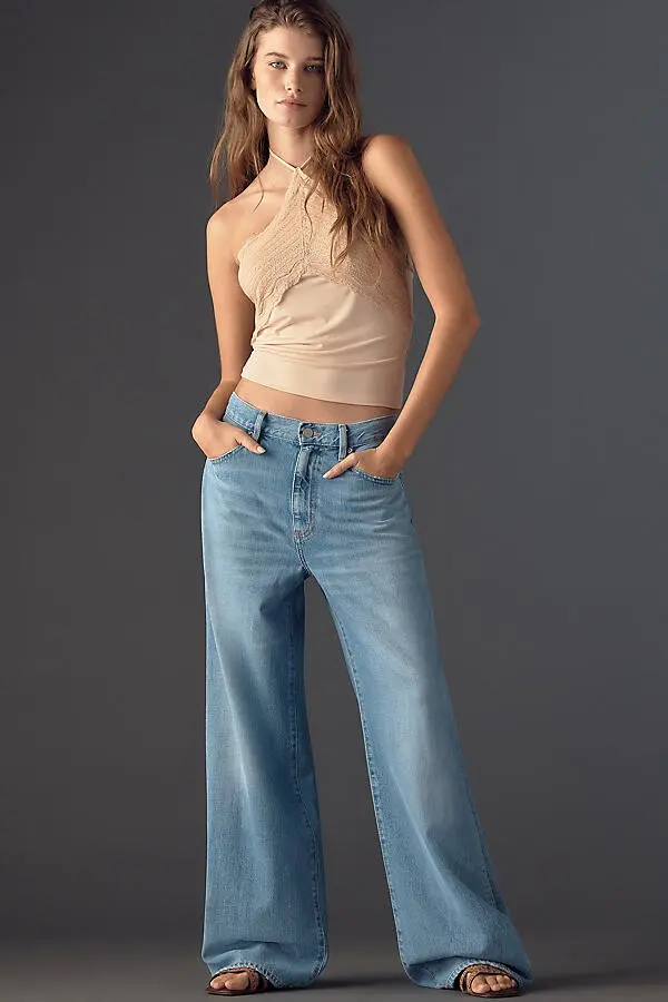 FRAME High-rise Wide-leg Jeans - Frey