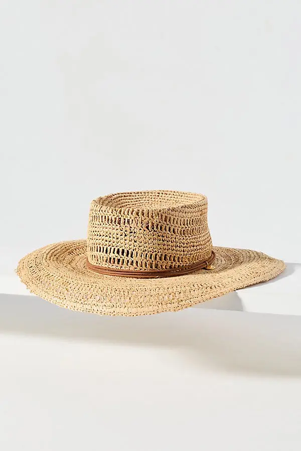 Rag & Bone Raffia Boater Hat - Natural