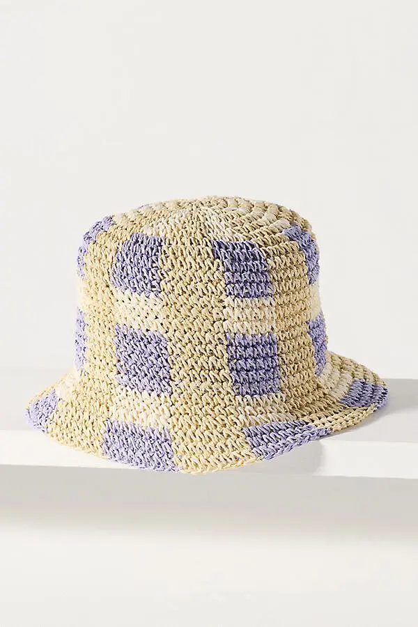 WYETH Chrissy Gingham Bucket Hat - Lilac