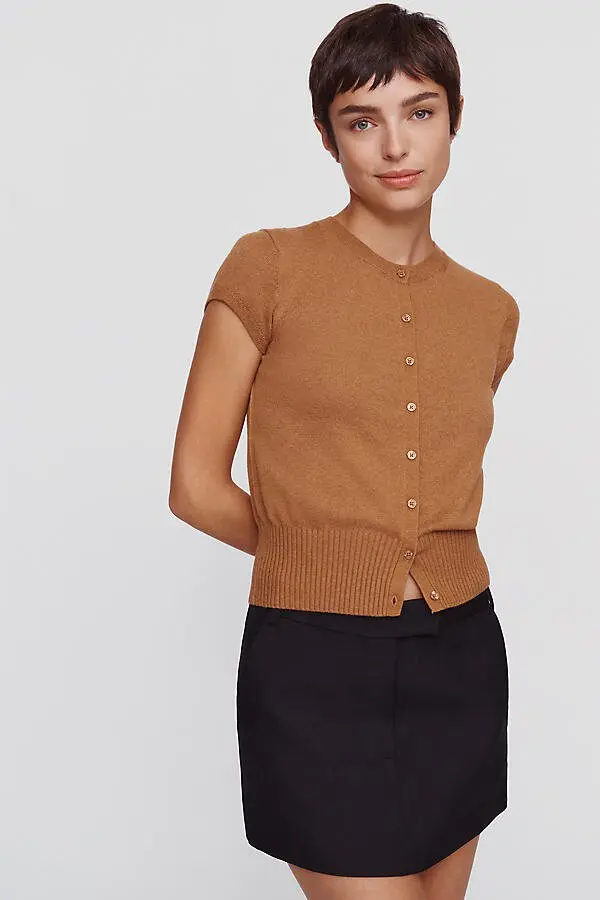 Maeve Coco Short-sleeve Cardigan - Fox
