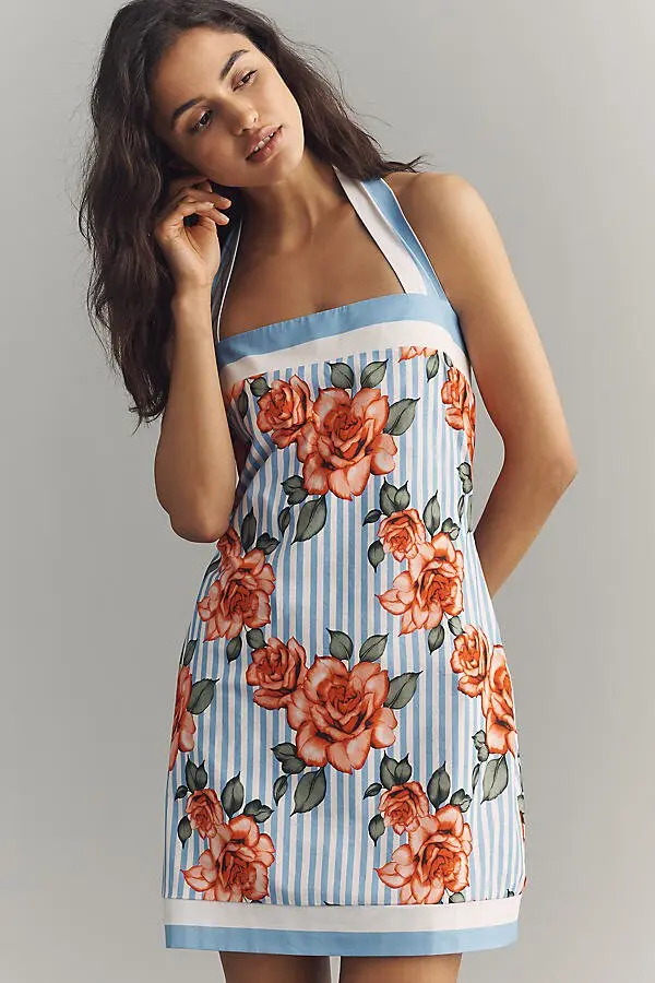 HUTCH Maren Halter-neck Mini Dress