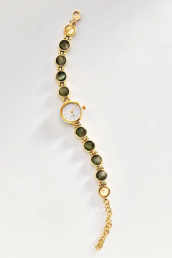 Anthropologie Multi-stone Cateye Watch - Blue