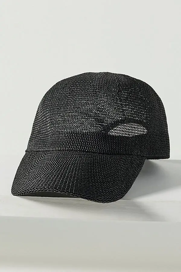WYETH Mesh Packable Baseball Cap - Black