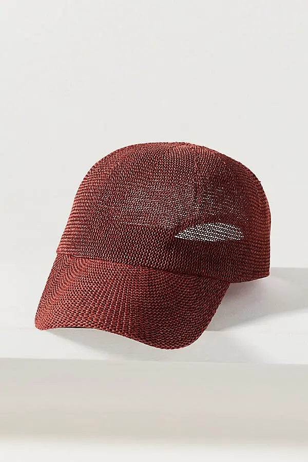 WYETH Mesh Packable Baseball Cap - Wine