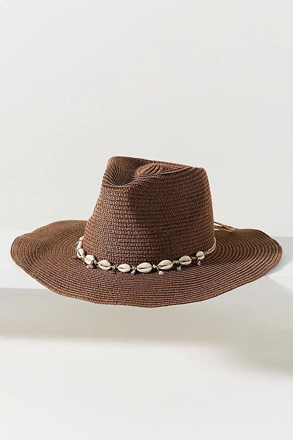 Anthropologie Shell-trim Rancher Hat - Bronze