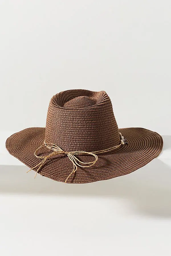 Anthropologie Shell-trim Rancher Hat - Bronze