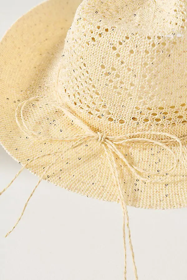 Anthropologie Woven Rancher Hat - Ivory