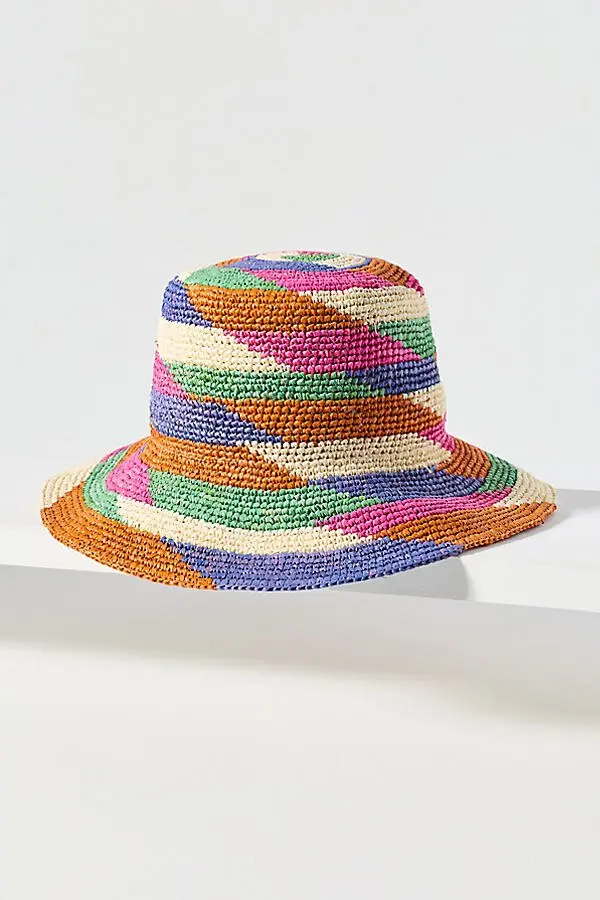 San Diego Hat Lucia Raffia Bucket Hat