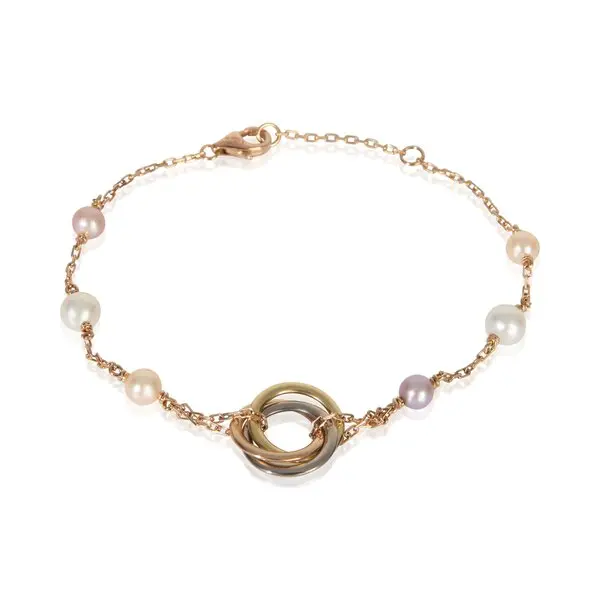 Cartier 18k 3-tone Gold Pearl Trinity Bracelet - 3_tone_gold