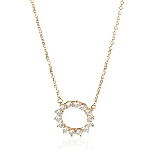 Tiffany & Co. Rose Gold Diamond Open Circle Necklace - Rose_gold