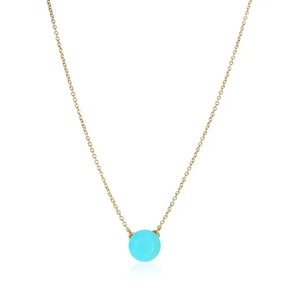 Tiffany & Co. Yellow Gold Turquoise Elsa Peretti Pendant - Yellow_gold