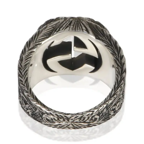 Gucci Sterling Silver Interlocking G Paisley Ring