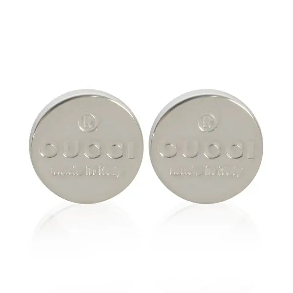 Gucci Sterling Silver Trademark Stud Earrings - Sterling_silver