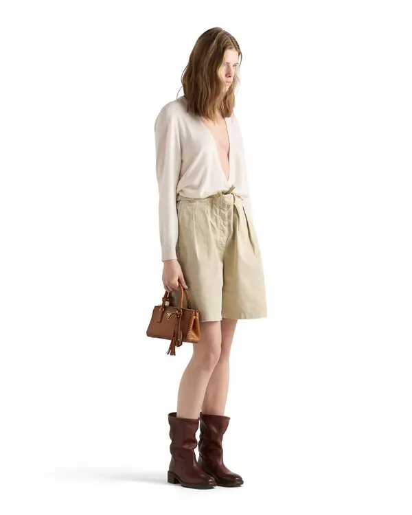 Prada Galleria Mini Leather Bag - Cognac