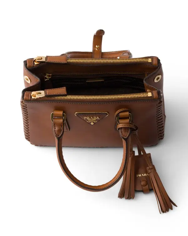 Prada Galleria Mini Leather Bag - Cognac