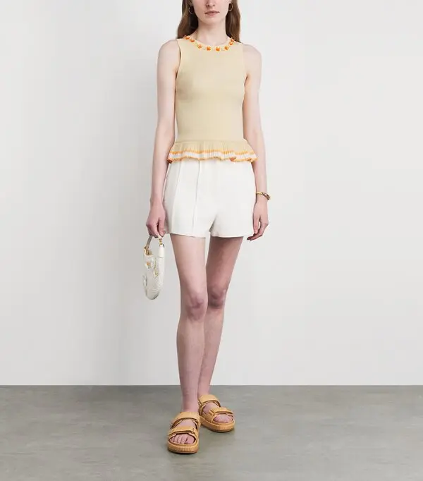Claudie Pierlot Embellished Tank Top - White